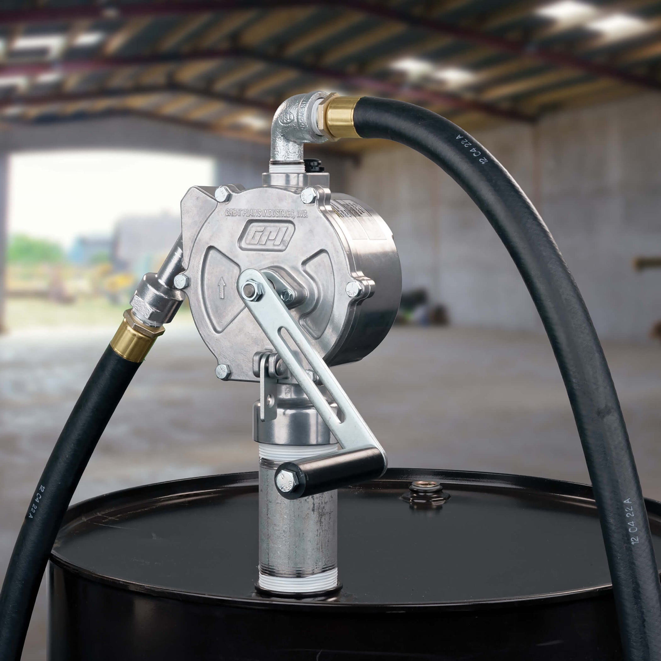 10 Gallon per 100 Revolutions Rotary Action Fluid Transfer Hand Pump ...