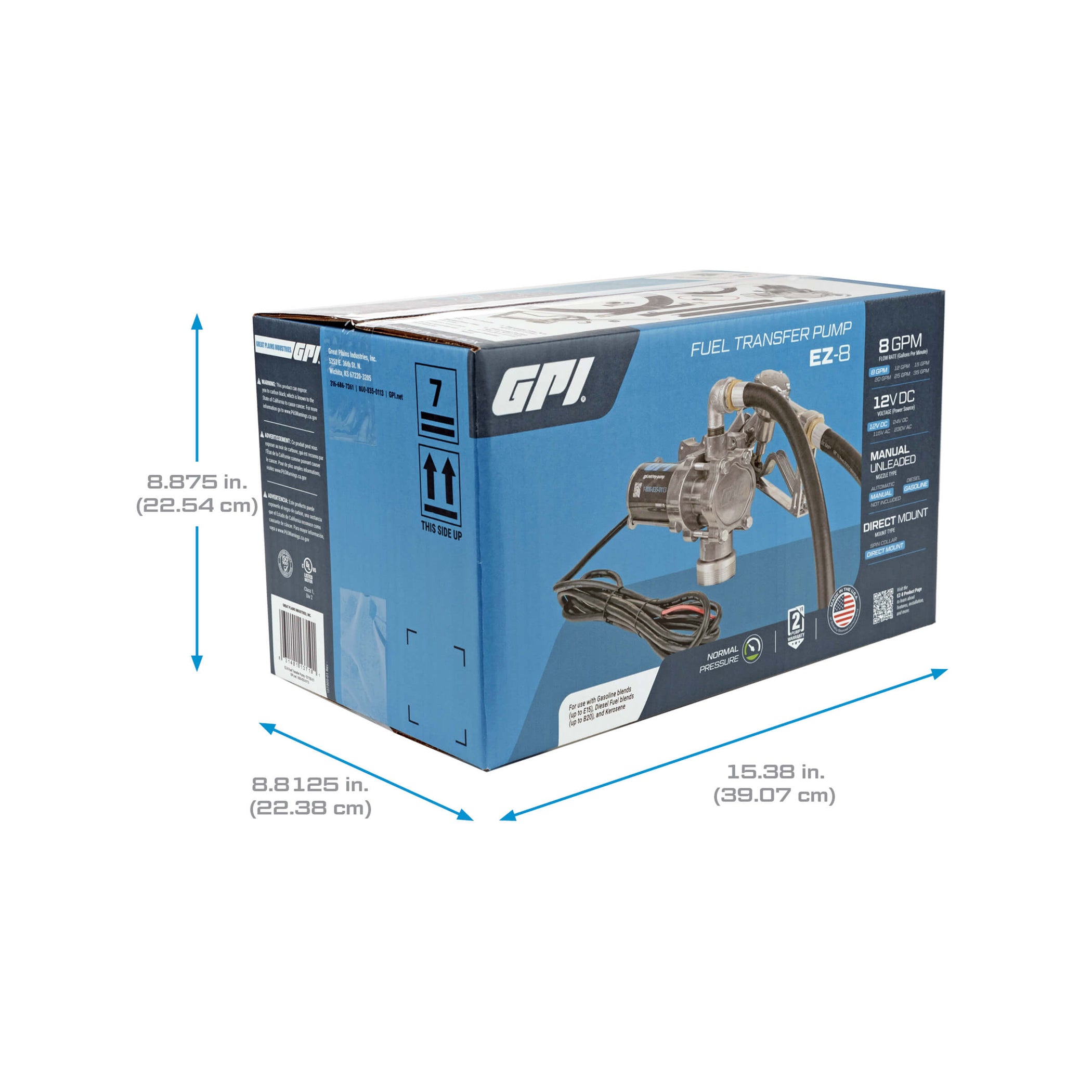 GPI 8 GPM 12V Fuel Transfer Pump — GREAT PLAINS INDUSTRIES