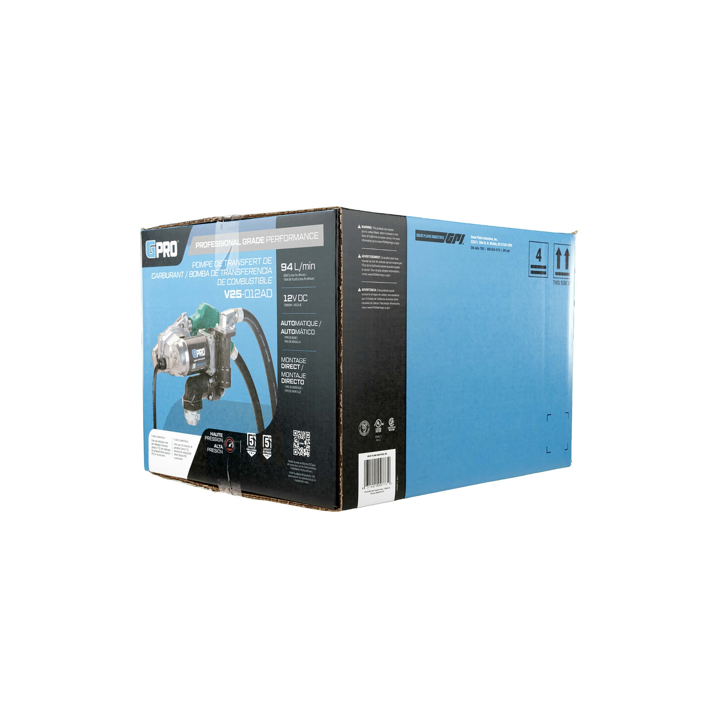 GPRO 25GPM 12V Fuel Transfer Pump — GREAT PLAINS INDUSTRIES