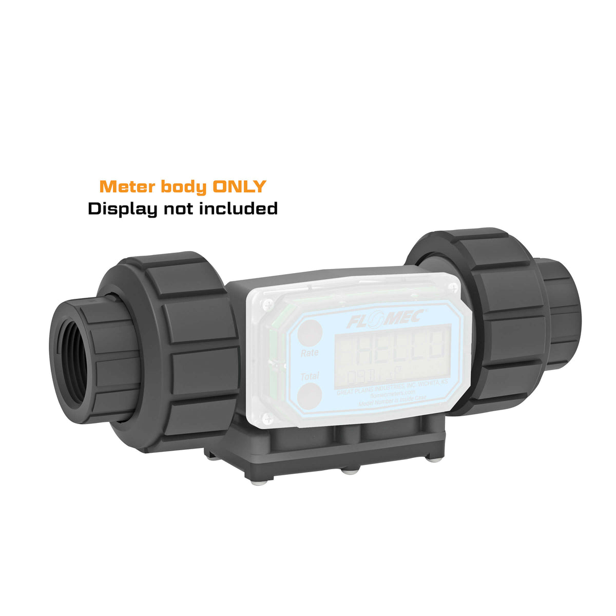 FLOMEC Replacement Body for 1-Inch NPT PVDF G2 Flow Meter — GREAT ...