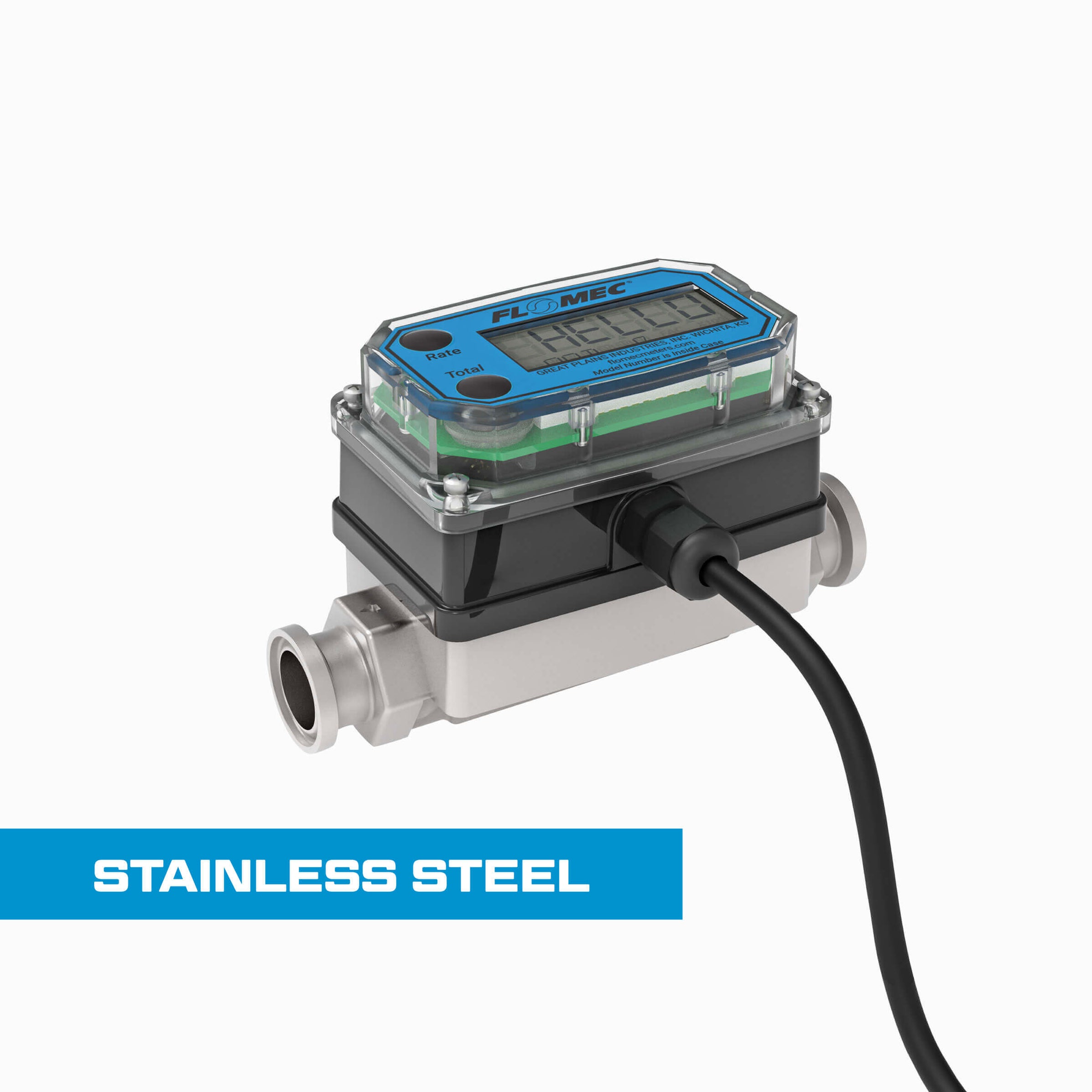 Turbine Flow Meter, Pulse Out, 4-20mA, Stainless Steel Body for Petro ...