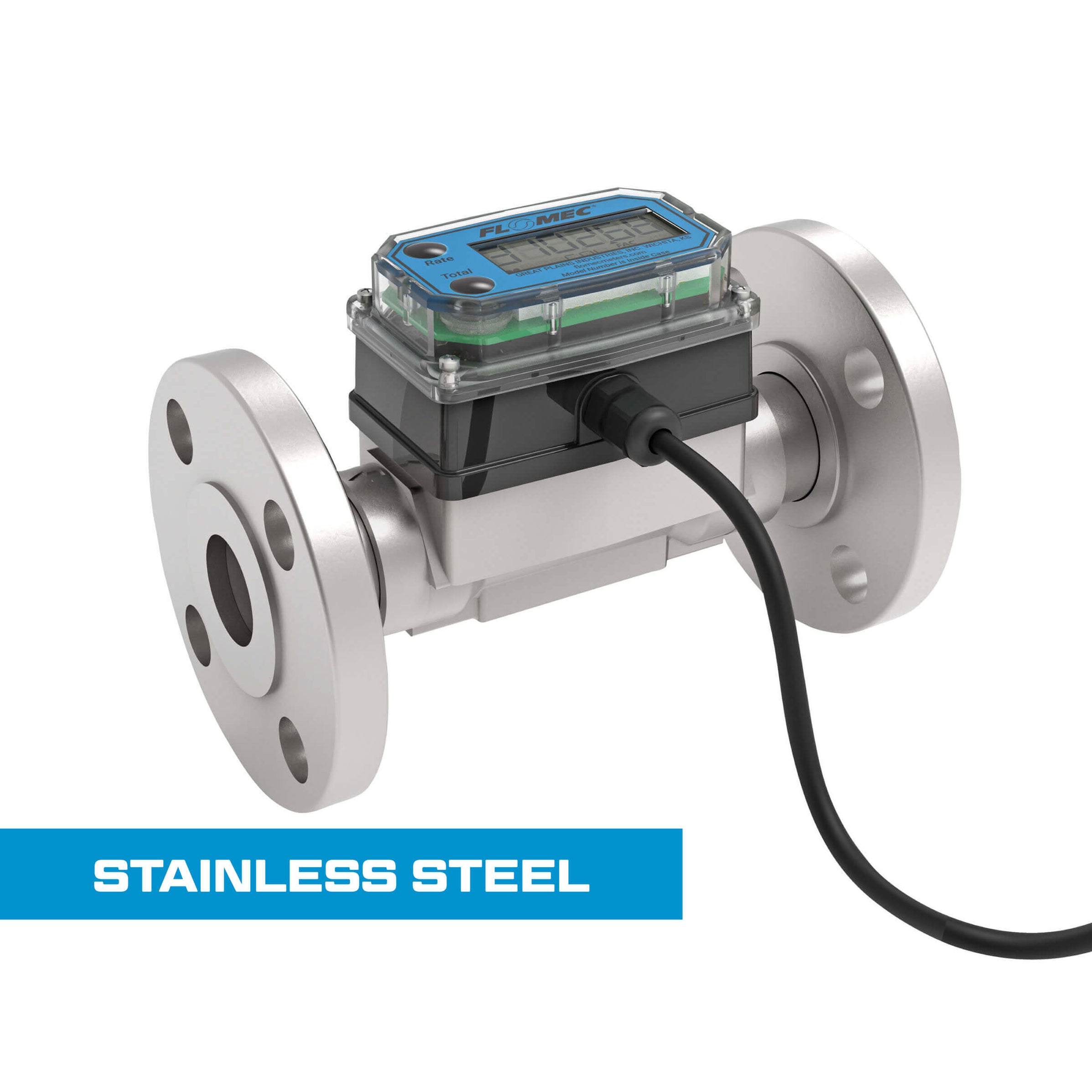 Turbine Flow Meter, Pulse Out, 4-20mA, Stainless Steel Body for Petro ...