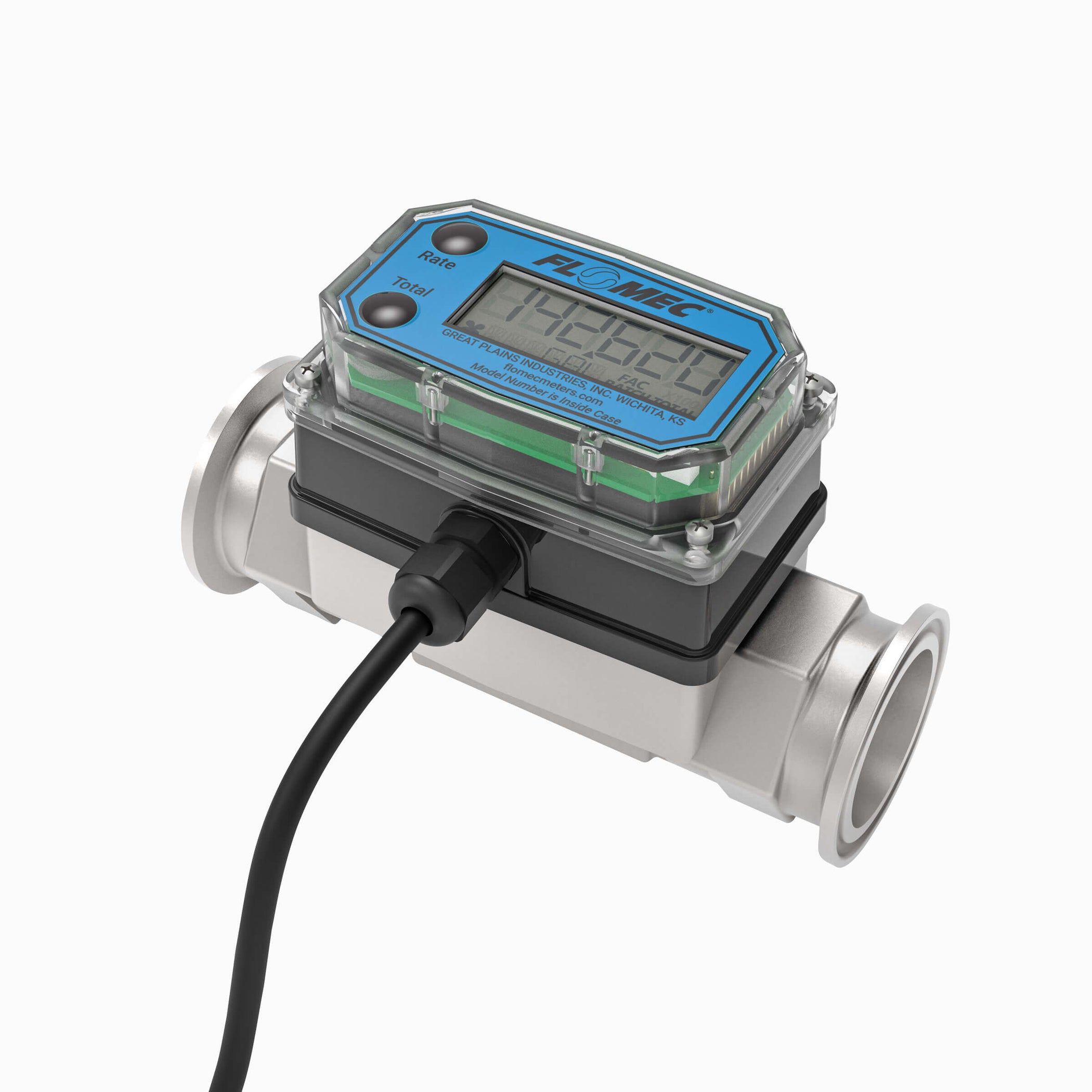 Turbine Flow Meter, Pulse Out, 4-20mA, Stainless Steel Body for Petro ...