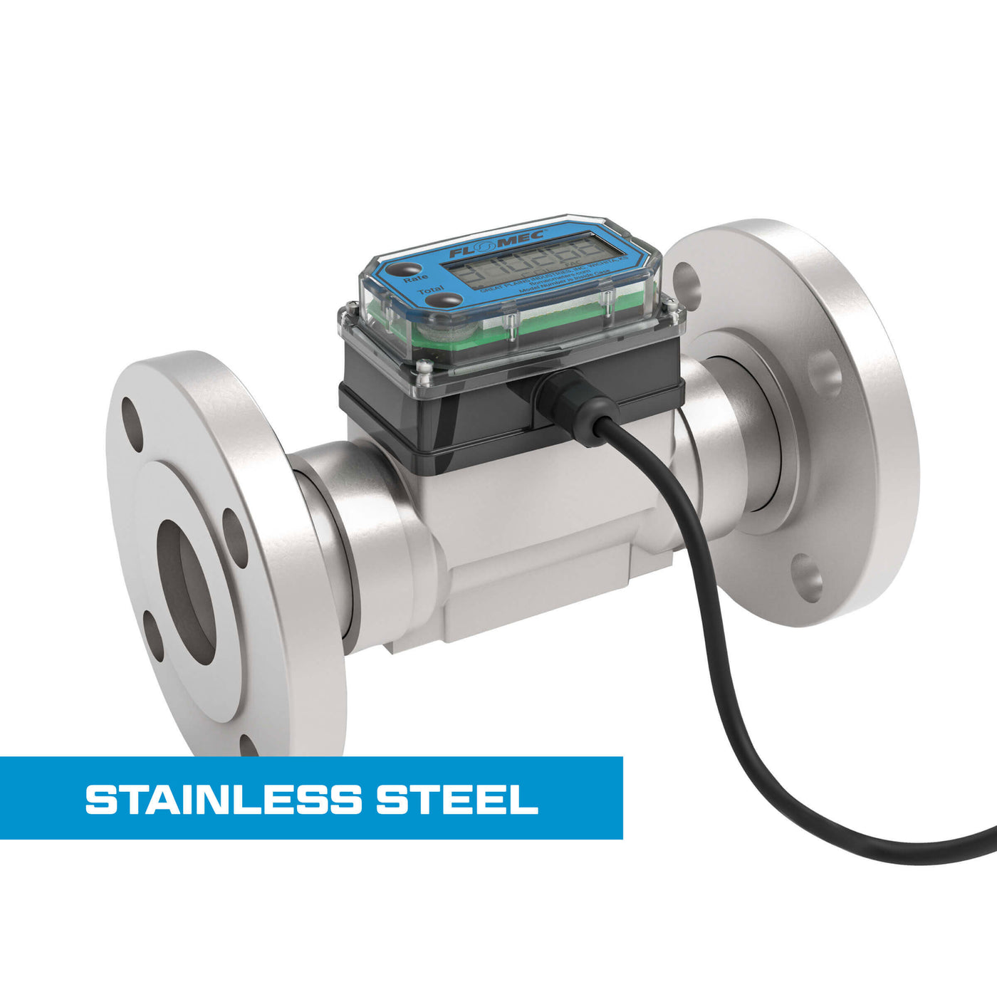 Turbine Flow Meter, Pulse Out, 4-20mA, Stainless Steel Body for Petro ...