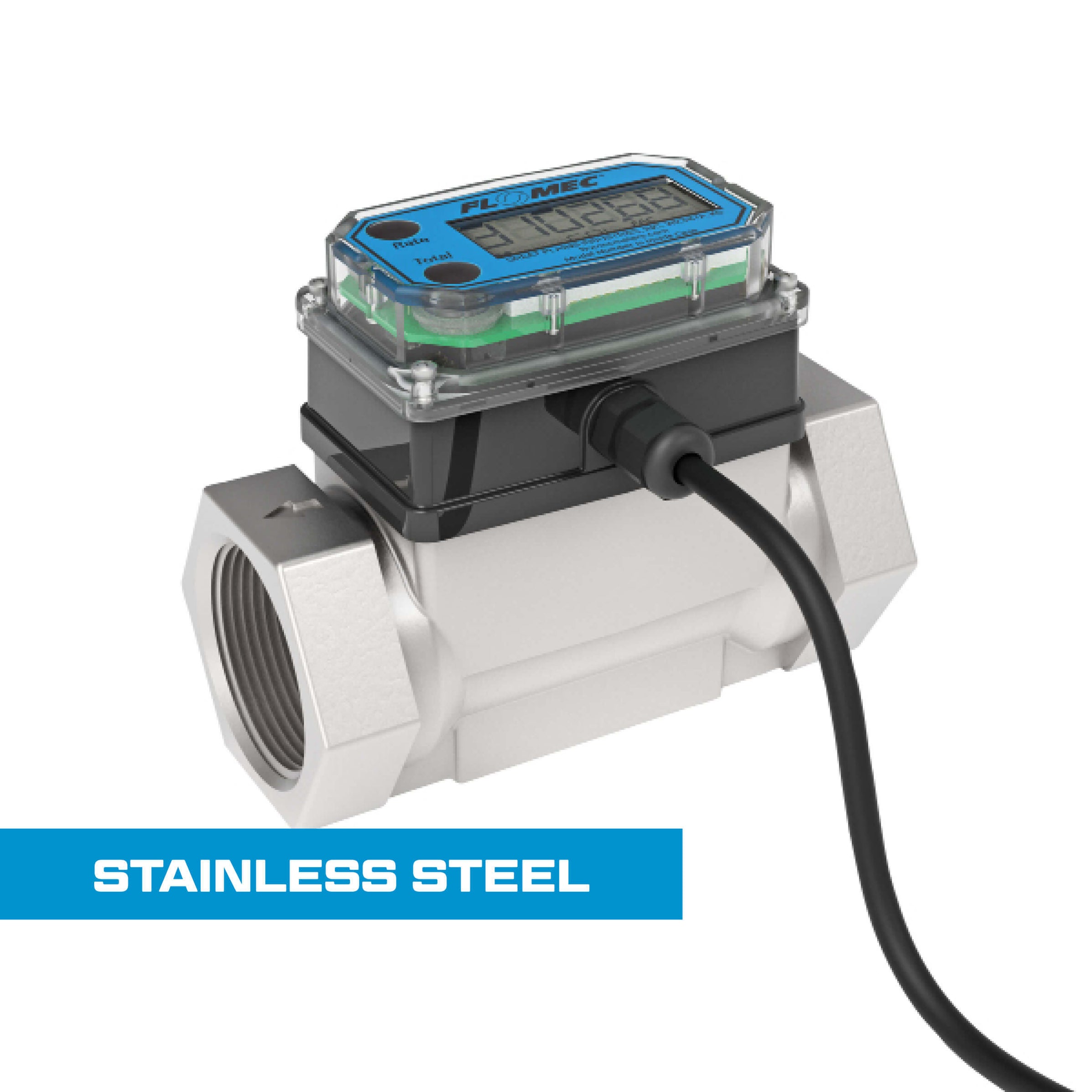 Turbine Flow Meter, Pulse Out, 4-20mA, Stainless Steel Body for Petro ...