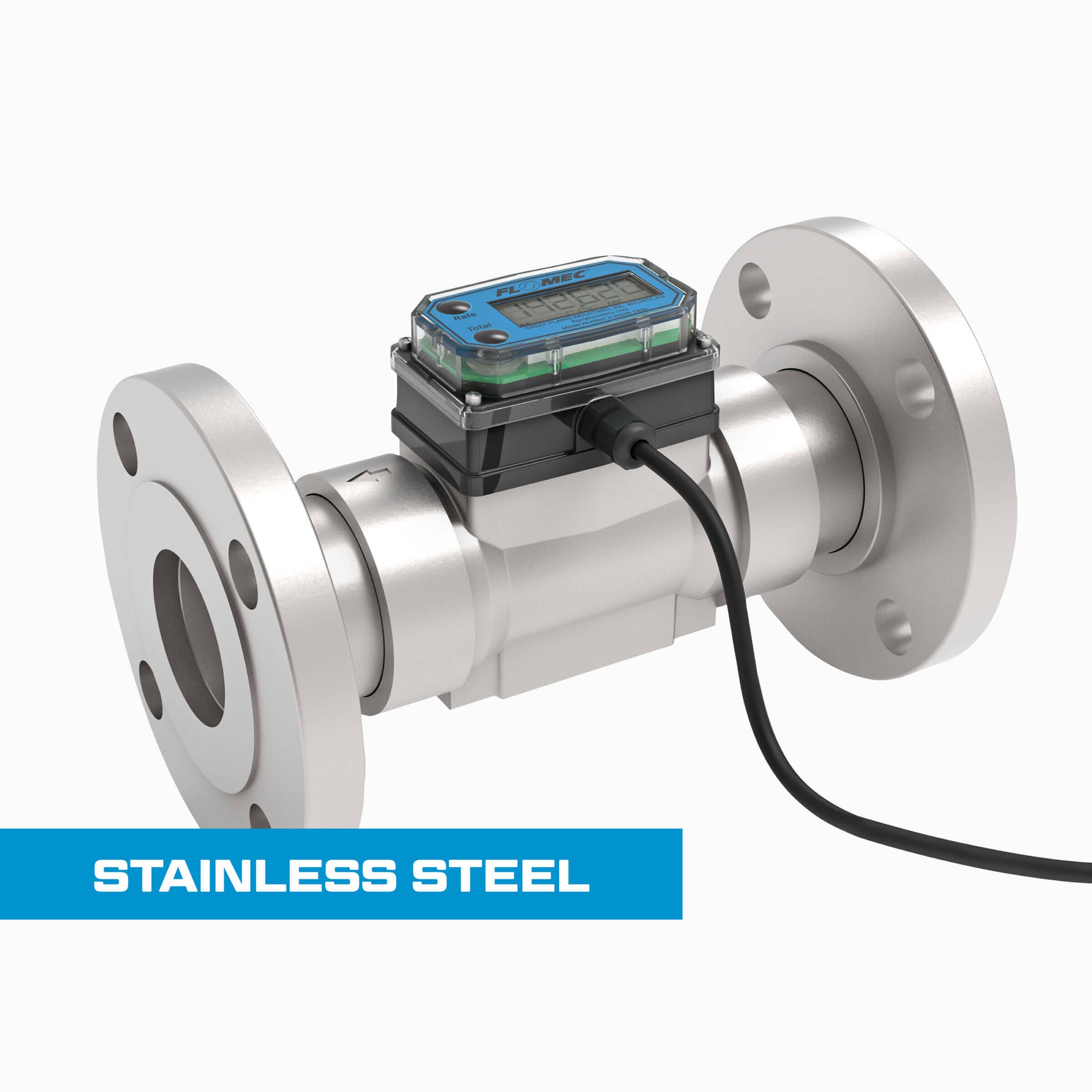 Turbine Flow Meter, Pulse Out, 4-20mA, Stainless Steel Body for Petro ...