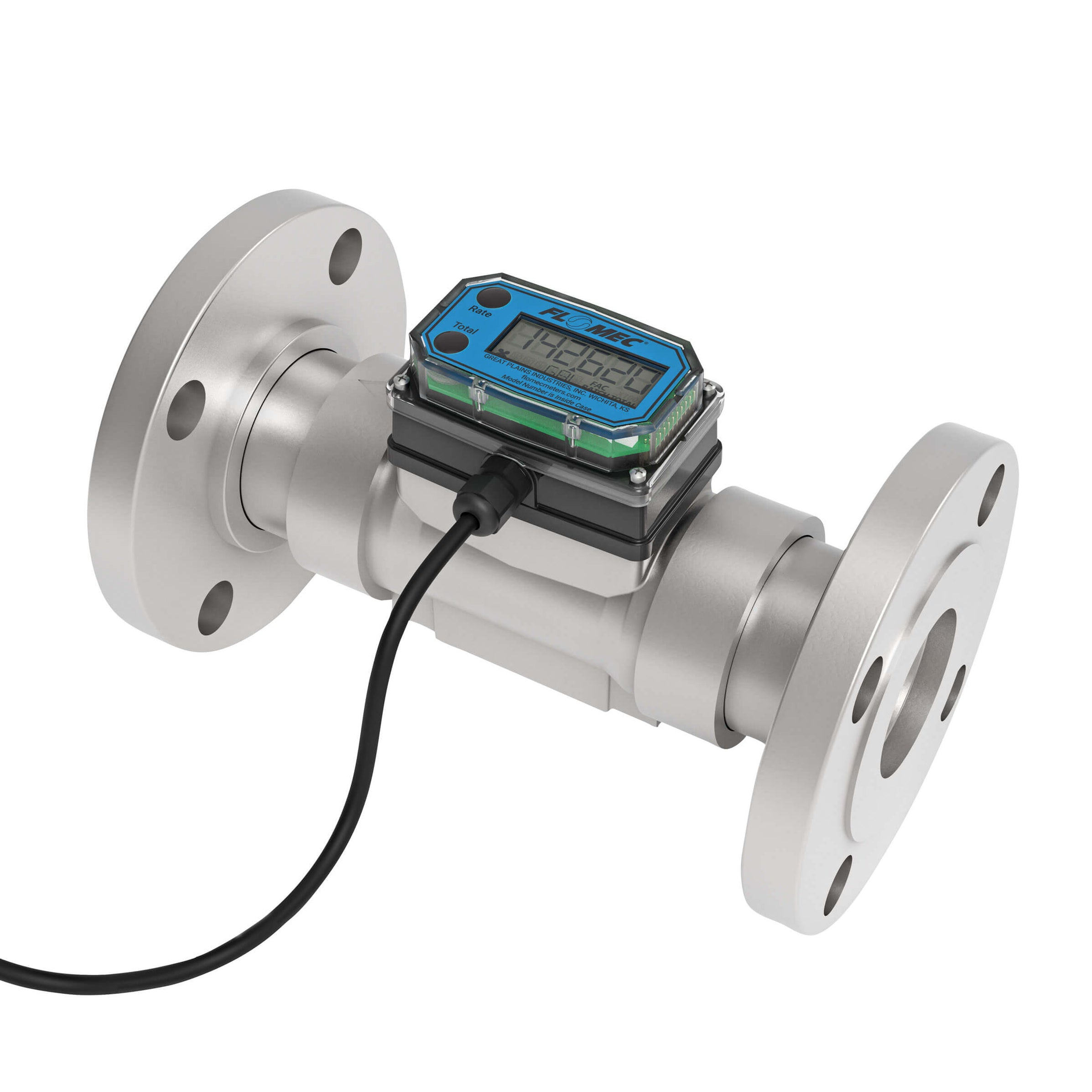 Turbine Flow Meter, Pulse Out, 4-20mA, Stainless Steel Body for Petro ...