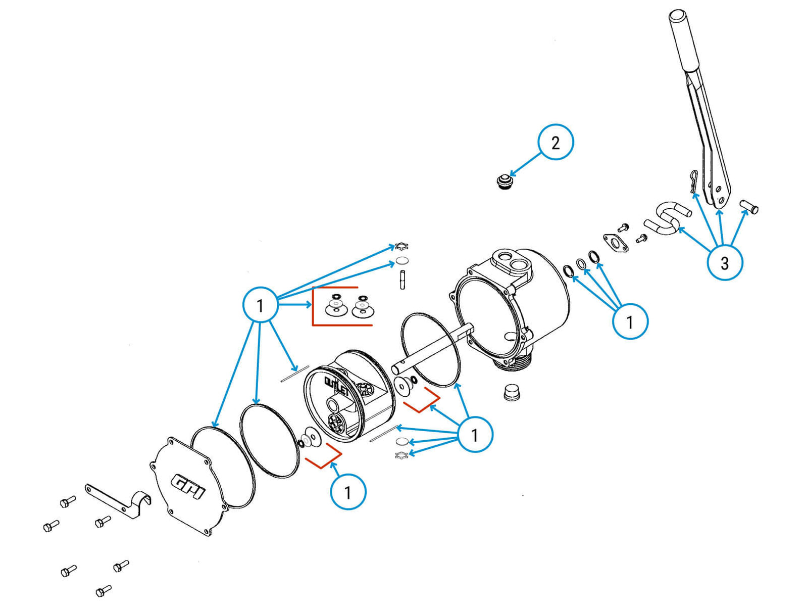 GPI HP-90 Hand Pumps Parts & Accessories — GREAT PLAINS INDUSTRIES