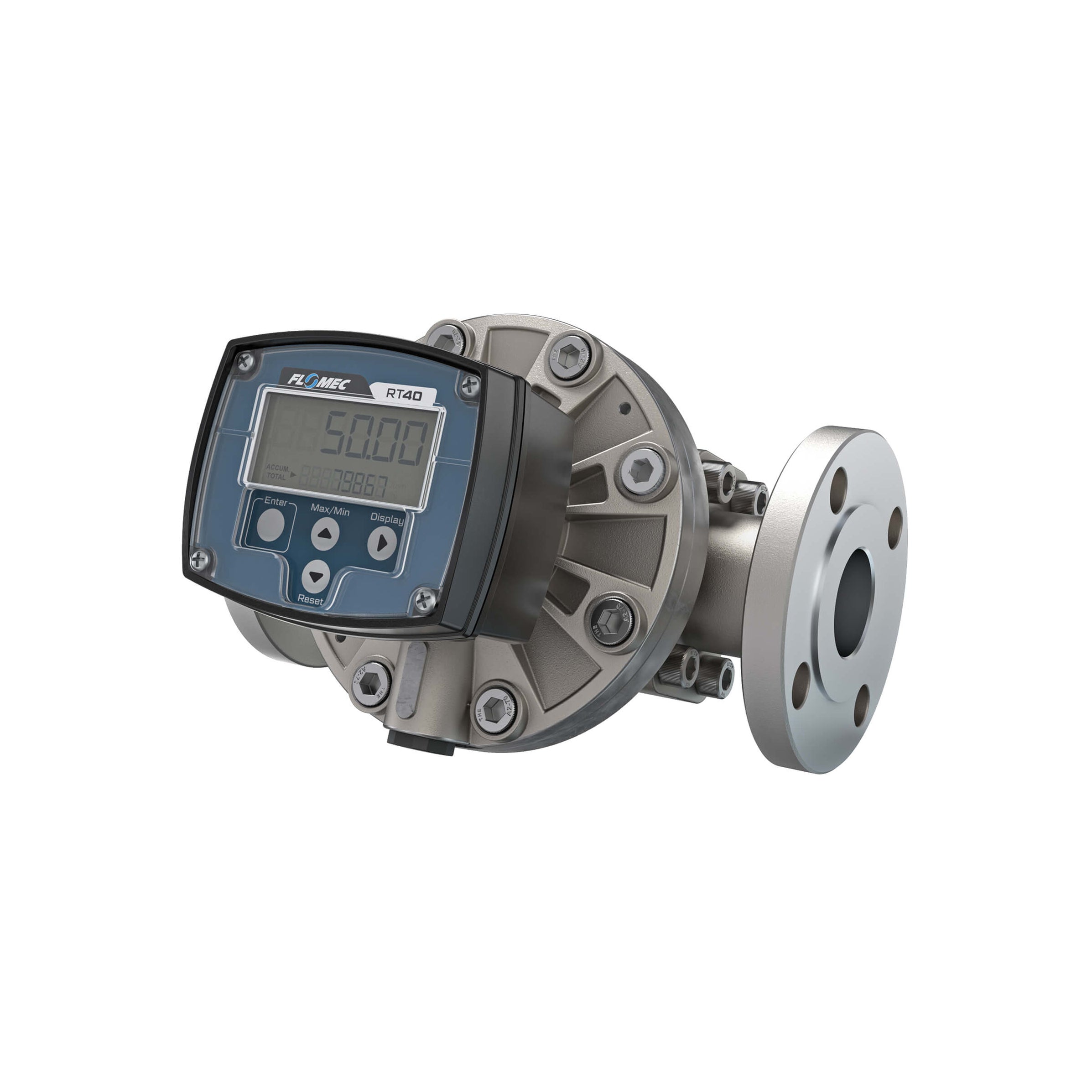 Oval Gear Flow Meter, Local Display, Pulse Out, Stainless Steel Body F ...