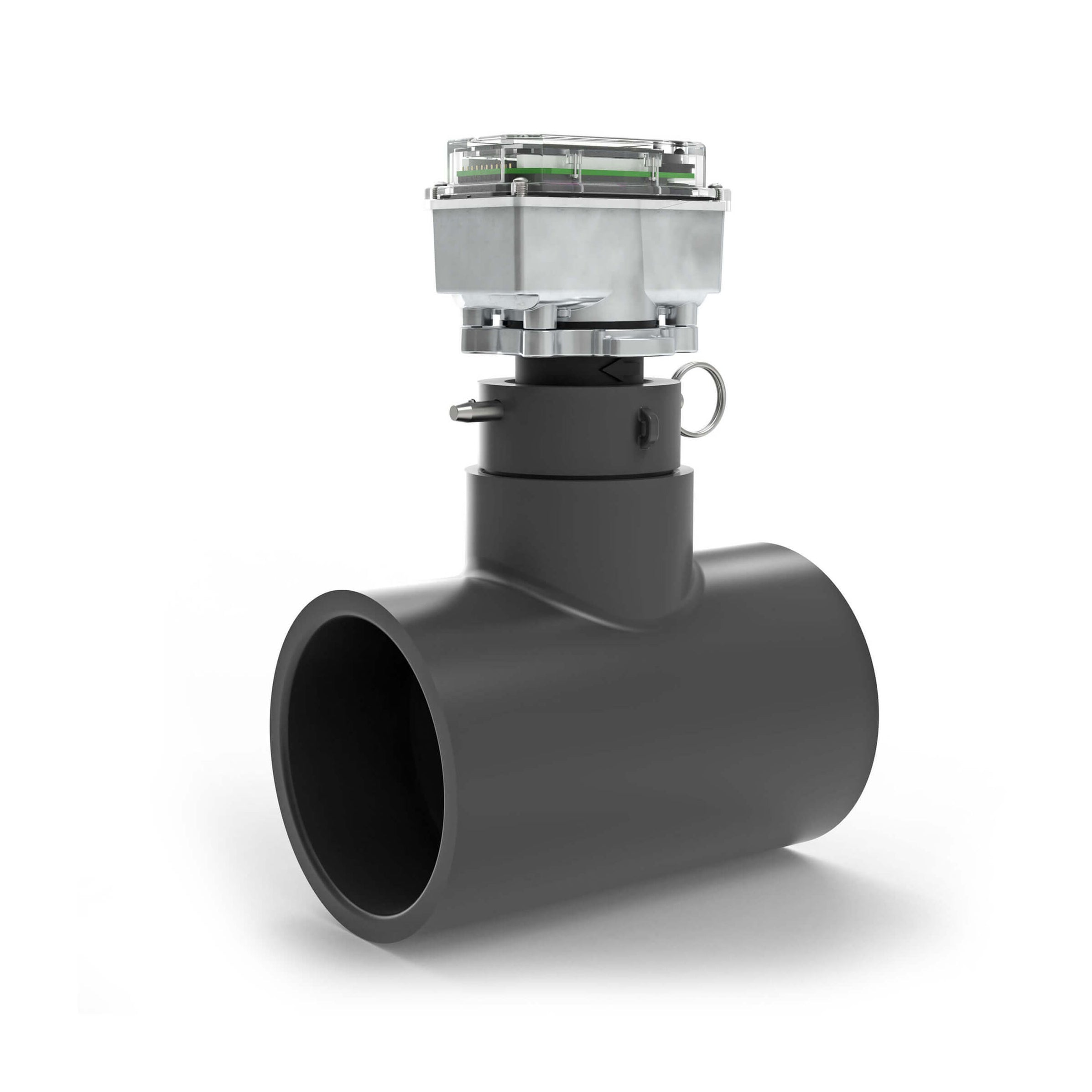 Ultrasonic Flow Meter, Battery Powered Display, Schedule 80 PVC Tee fo ...