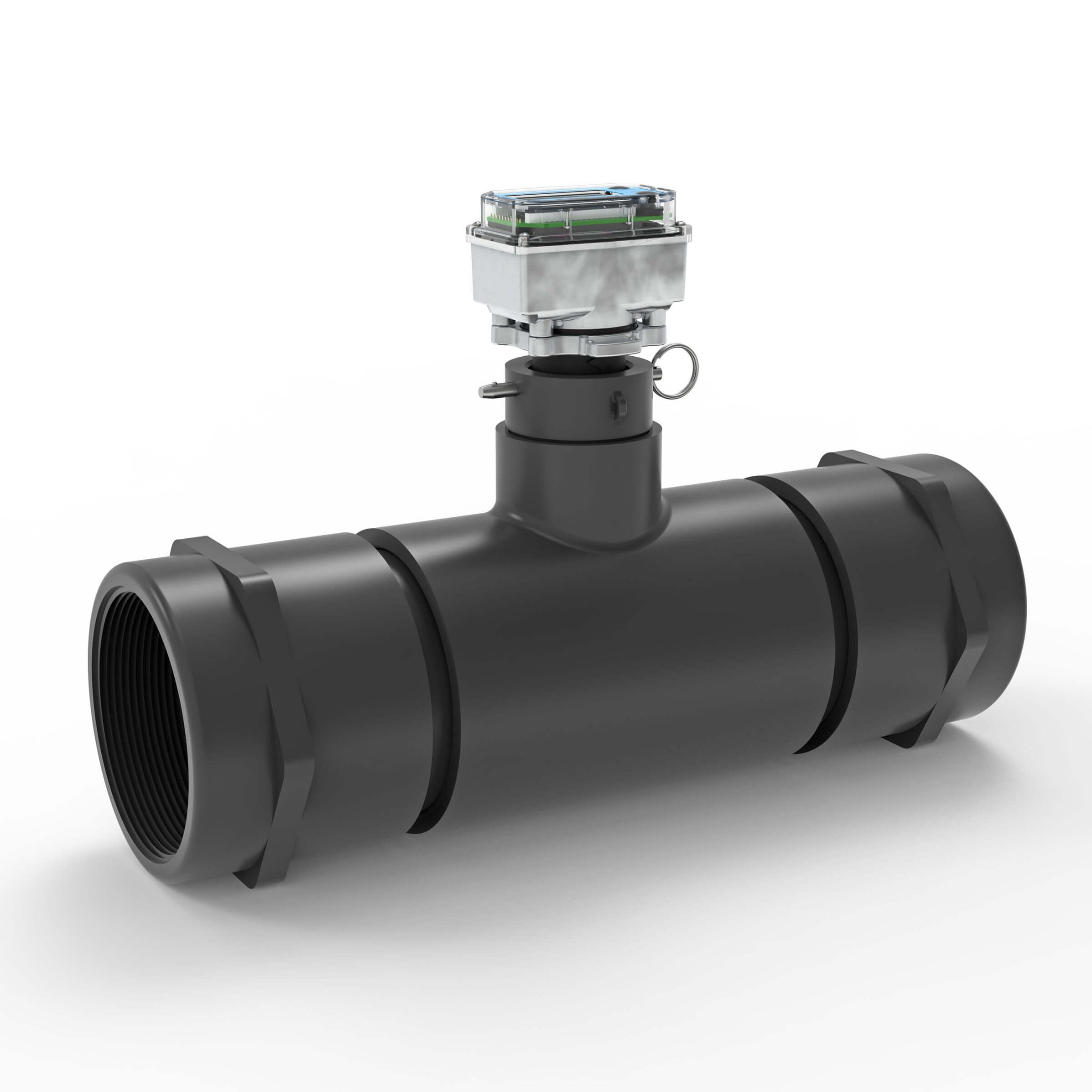 Ultrasonic Flow Meter, Battery Powered Display, Schedule 80 PVC Tee fo ...